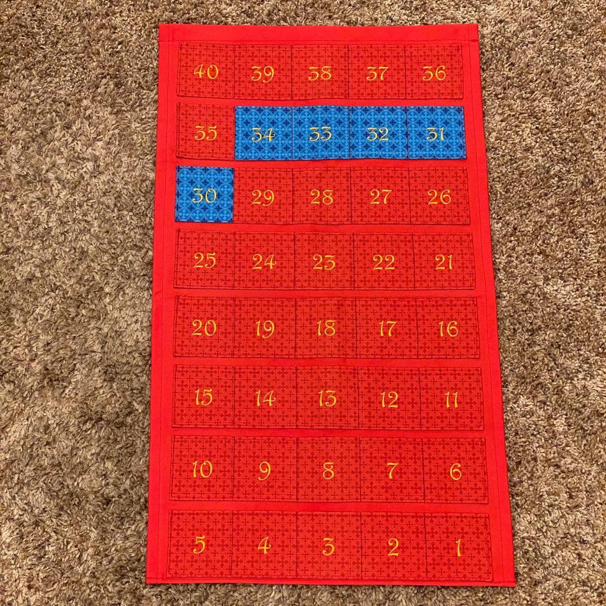 How to Sew the 40 Day Pocketed Calendar – St. Tabitha's Workshop