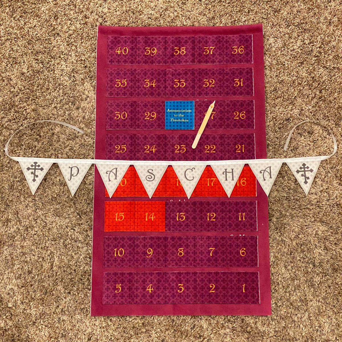 How to Glue the 40 Day Pocketed Calendar – St. Tabitha's Workshop